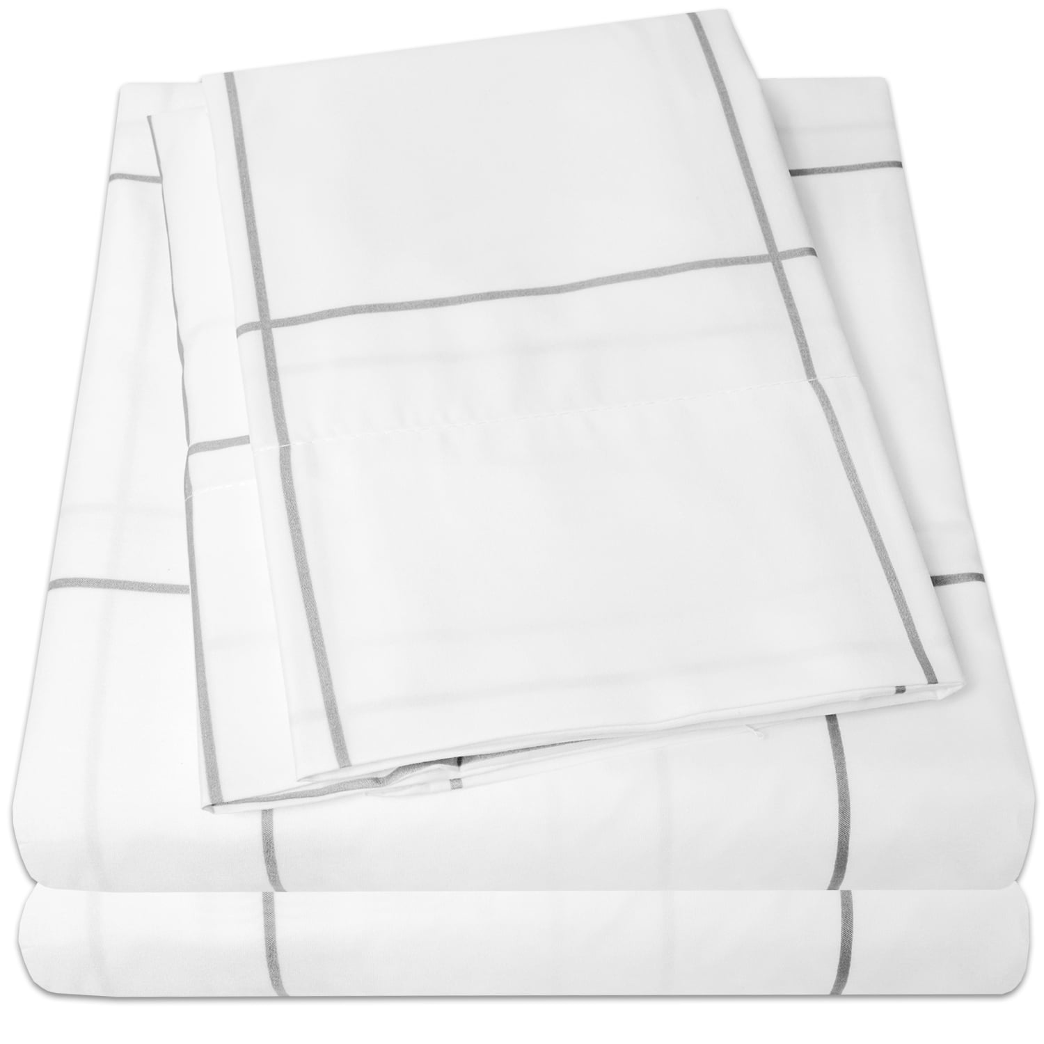 Loft Collection Modern Window Pane Soft Microfiber Sheet Set - Walmart.com