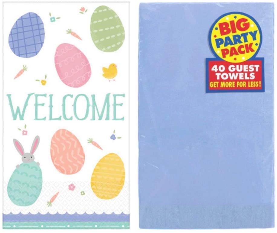 Spring and Easter Bathroom Guest Towels - 2 Packs of 16 - Walmart.com