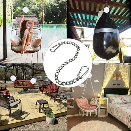 Stainless Steel Hanging Chair Chain 300 lb Heavy Duty Porch Swing ...