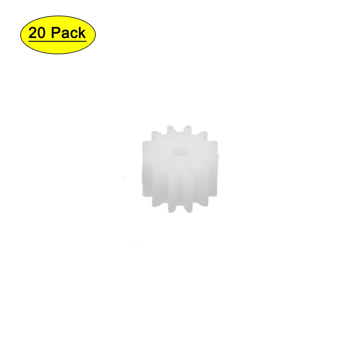 20pcs 12 Teeth 1.95mm Hole Dia Plastic Gear Wheel for Toy Car Motor ...