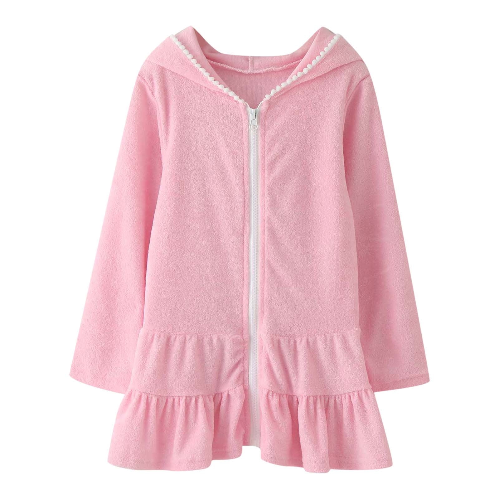Click here for Tianyuuuu Girls Hooded Swim Cover Up Absorbent Zip... prices