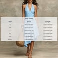ClodeEU Women's Halter V Neck Asymmetrical Ruffle Hem Midi Dress,Casual ...