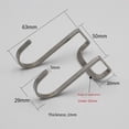 2 Pcs S Shaped Double Hooks Stainless Steel Cabinet Hanger Over Door ...