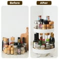 2 Tier Rotating Spice Rack, 10-inch Spinning Spice Organizer, Kitchen ...