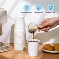 400 Pack 8 oz Disposable Paper Coffee Cups, White Paper Hot Coffee Cups ...