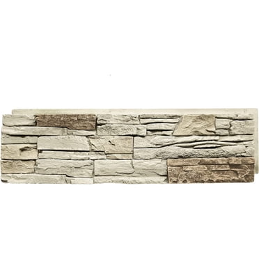 Ekena Millwork 49"W x 24 1/2"H x 1 1/4"D Castle Rock Stacked Stone ...