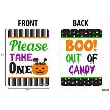 Koyal Wholesale Happy Halloween Candy Sign, Take One If You Dare ...