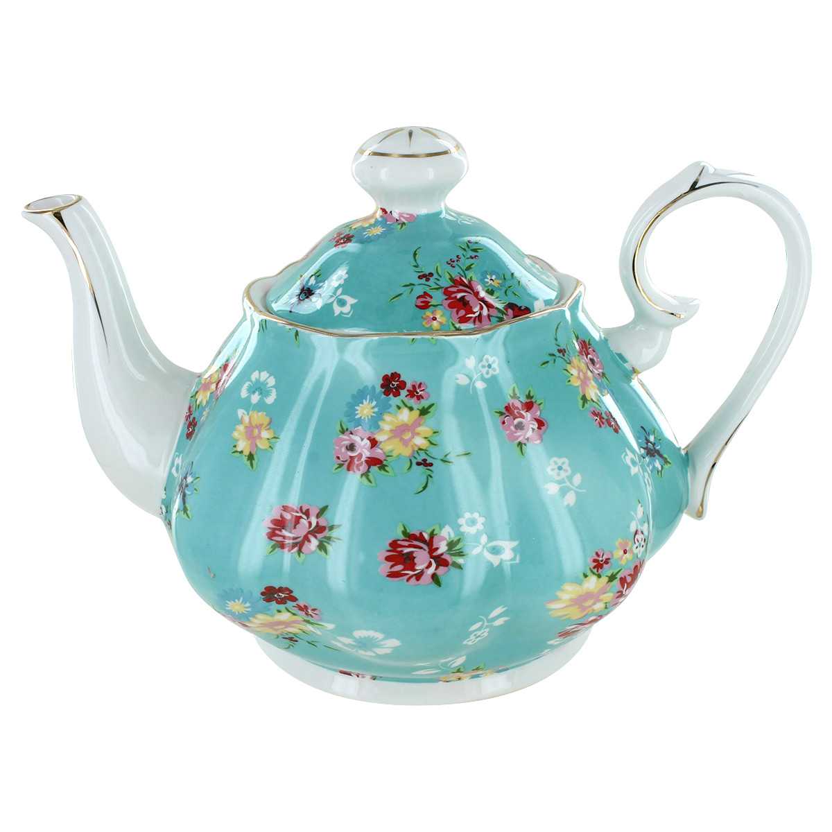 Shabby Rose Turquoise Porcelain - 5 Cup Teapot - Walmart.com