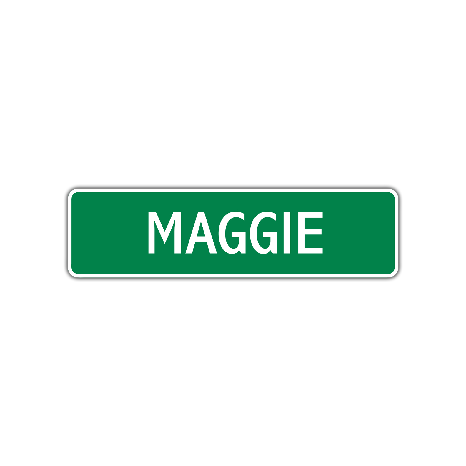 Maggie Girls Children Name Letter Printed Label Indoor Outdoor Novelty ...