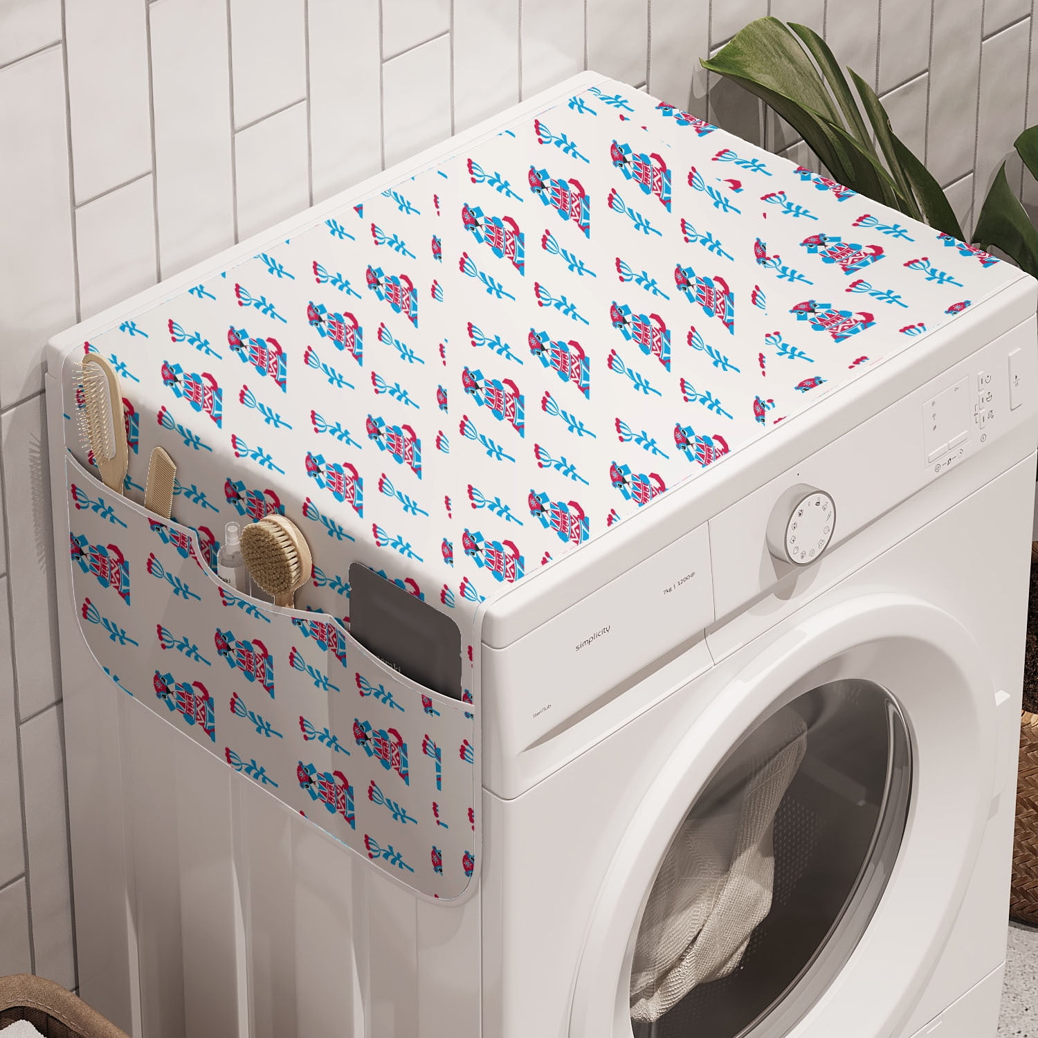 Animal Washing Machine Organizer, Rhythmic Ethnic Motifs Squirrels ...