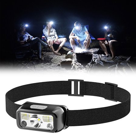 Headlamp LED Headlight,6 LED Adjustable Angle & Headband Strap Super ...