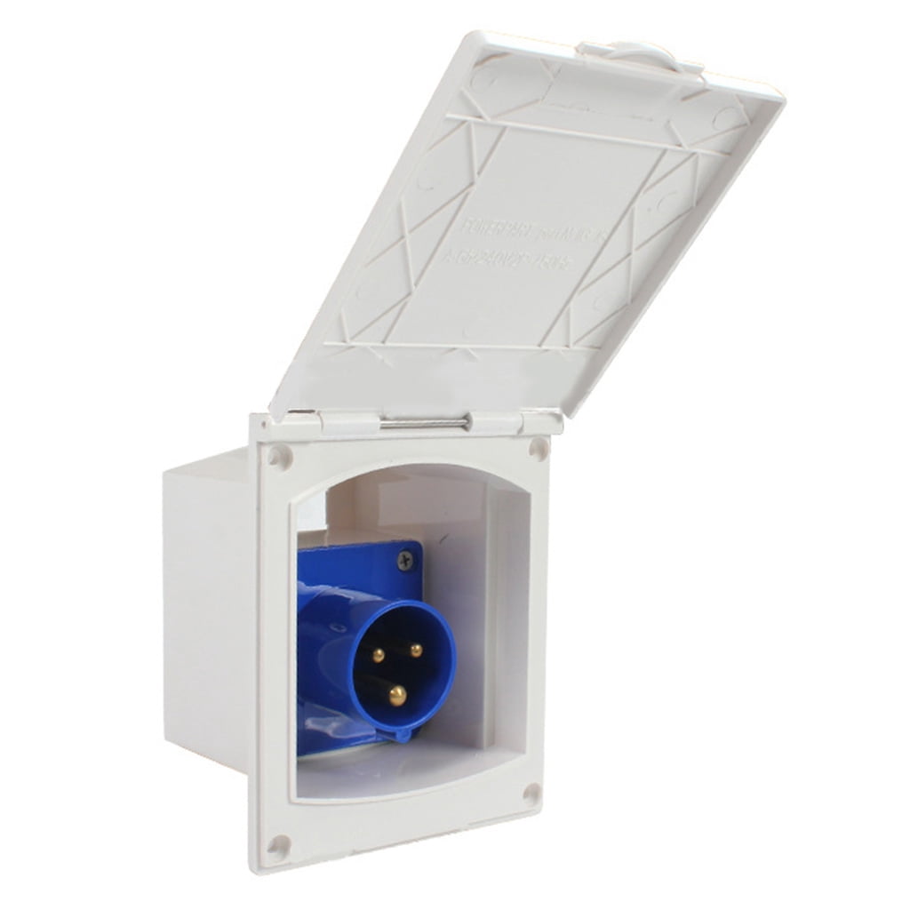 Upgraded Motorhome RV Power Plug 16/32A External Flush Inlet Socket ...