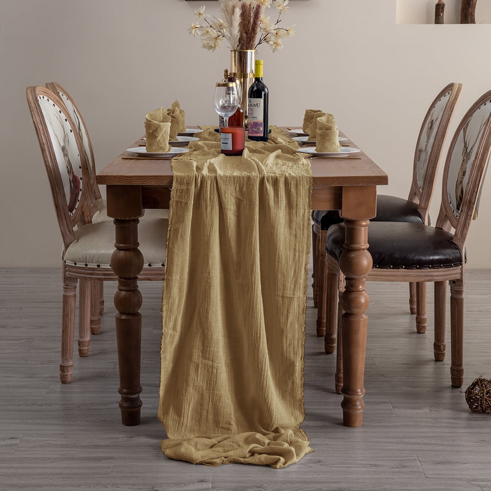 BITFLY Cheesecloth Table Runner Gauze Fabric Boho Cotton Cheesecloth ...