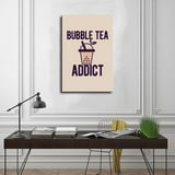Funny Bubble Boba Tea Canvas Poster Bedroom Decor Sports Landscape ...