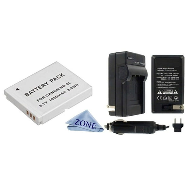 NB-6L / NB-6LH High-Capacity Replacement Batteries and Charger for ...
