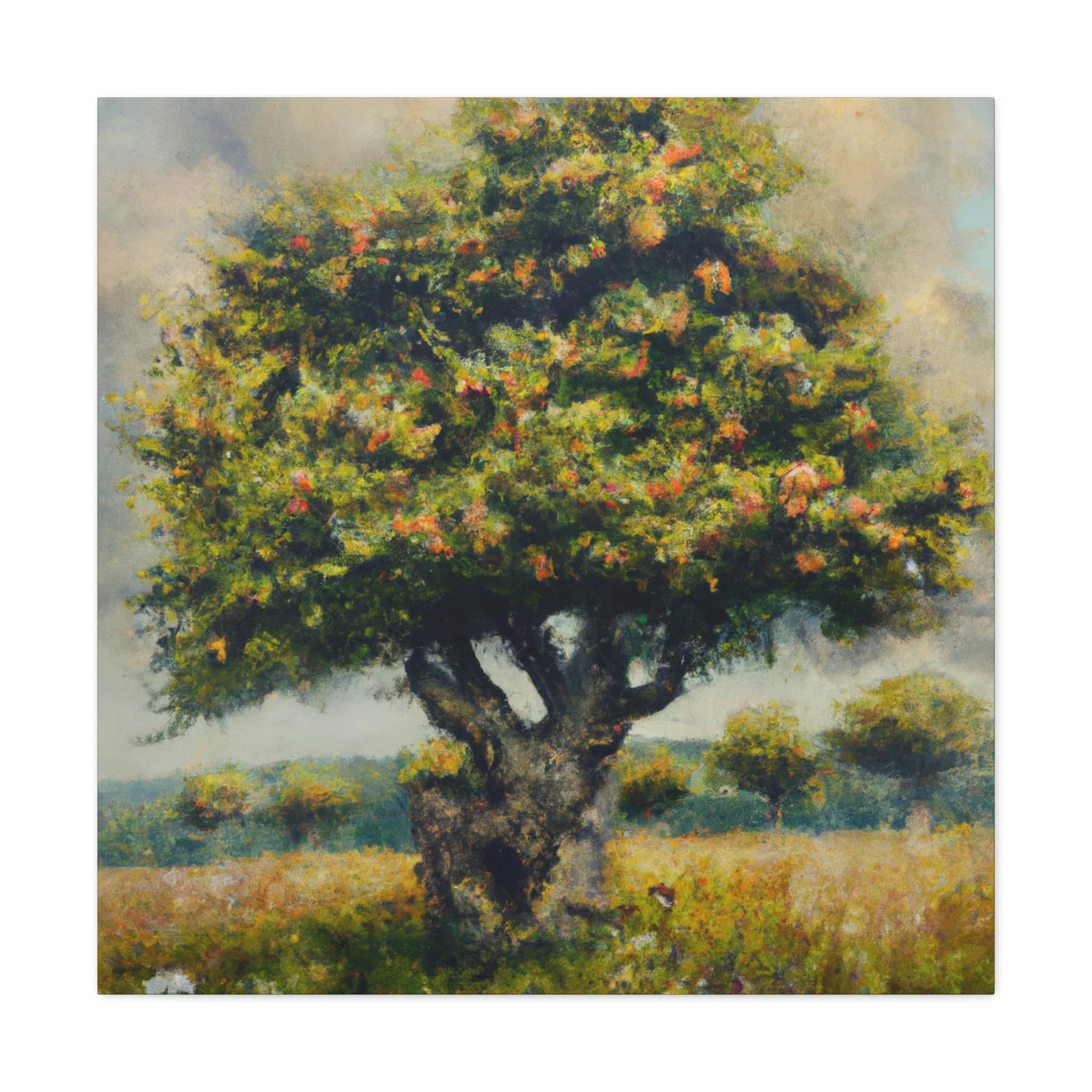Apple Tree in Bloom - Canvas - Walmart.com
