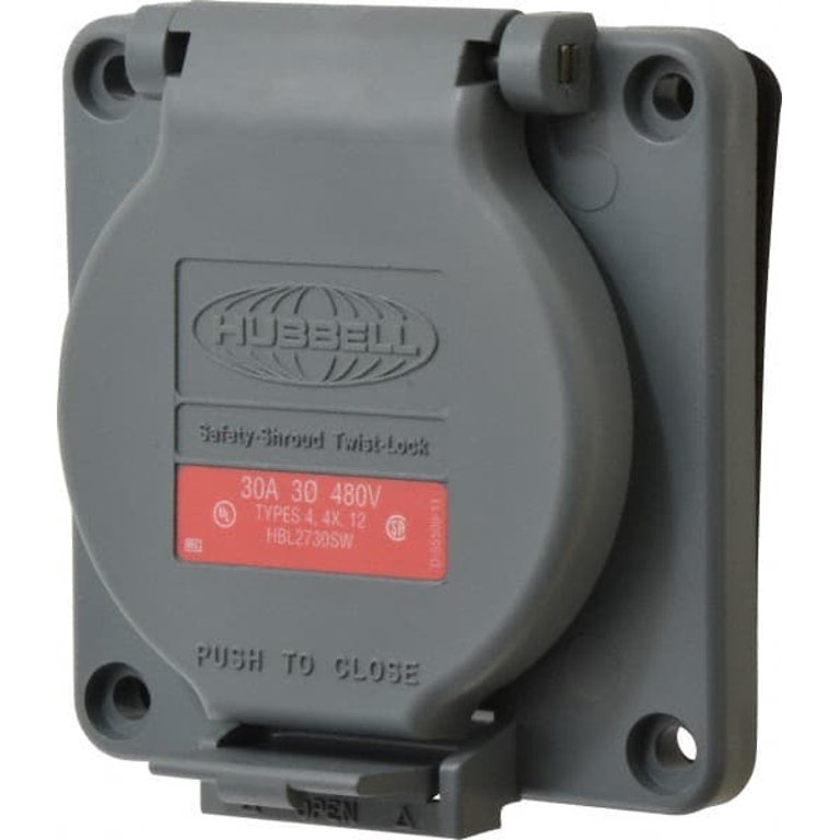 Hubbell HBL2730SW 30 Amp 480 Volt 3-Pole 4-Wire NEMA, 43% OFF