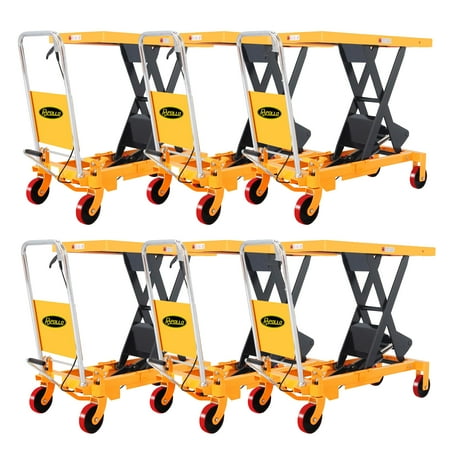 APOLLOLIFT 6PC Single Scissor Hydraulic Lift Table 1760lbs Heavy Duty ...