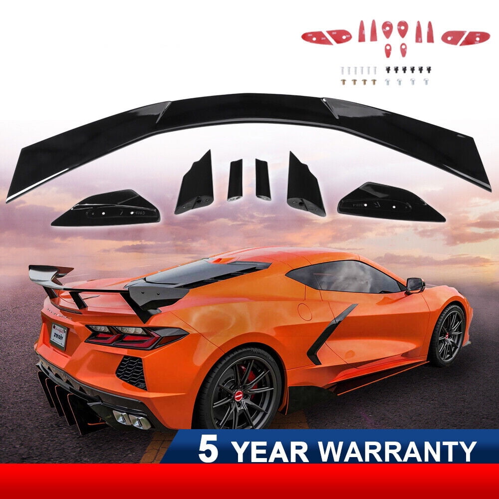 NIXFACE Rear Trunk Lid High Wing Spoiler For 20+ Corvette C8 CARBON ...
