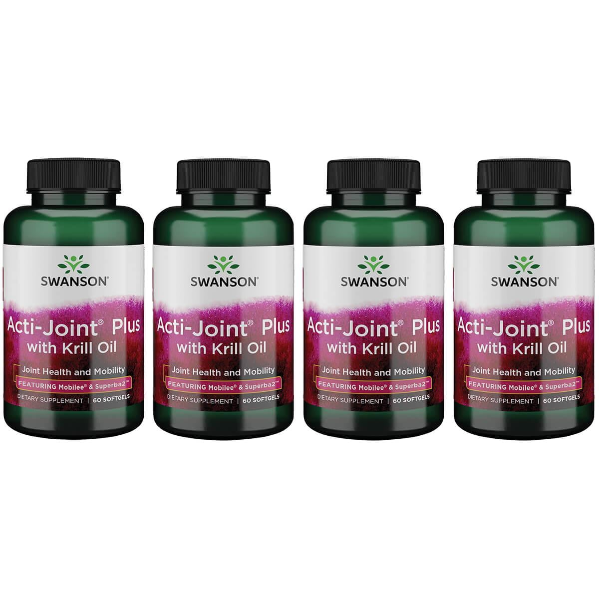 Swanson Acti-Joint Plus with Krill Oil - Featuring Mobilee & Superba2 4 ...