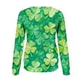 DPTALR Women's St. Patrick's Day Print Oversized Long Sleeve ...