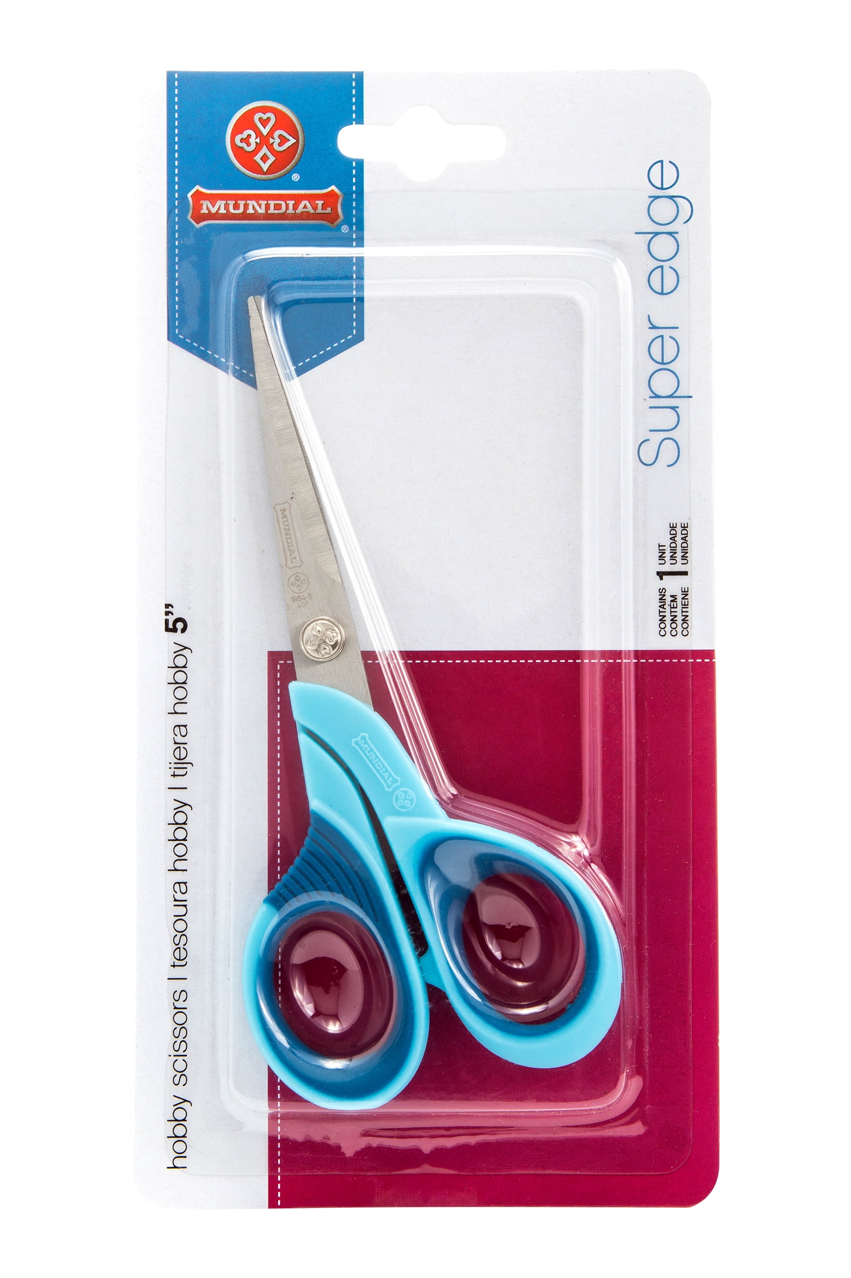 Mundial SuperEdge 5 inch Crafts and Hobby Scissors Blue - Walmart.com