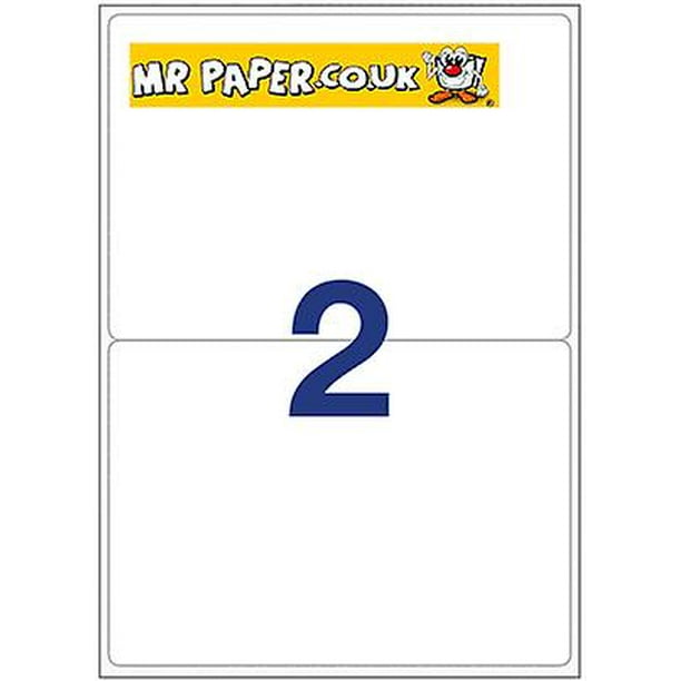 A4 Sheet Labels - 2 Labels per Sheet (40 Sheets) - Walmart.ca