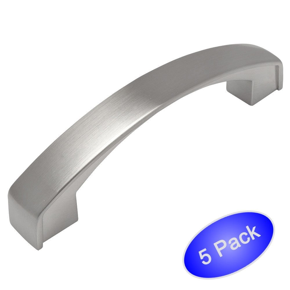 Cosmas 616-96SN Satin Nickel Modern Cabinet Hardware Arch Handle Pull ...
