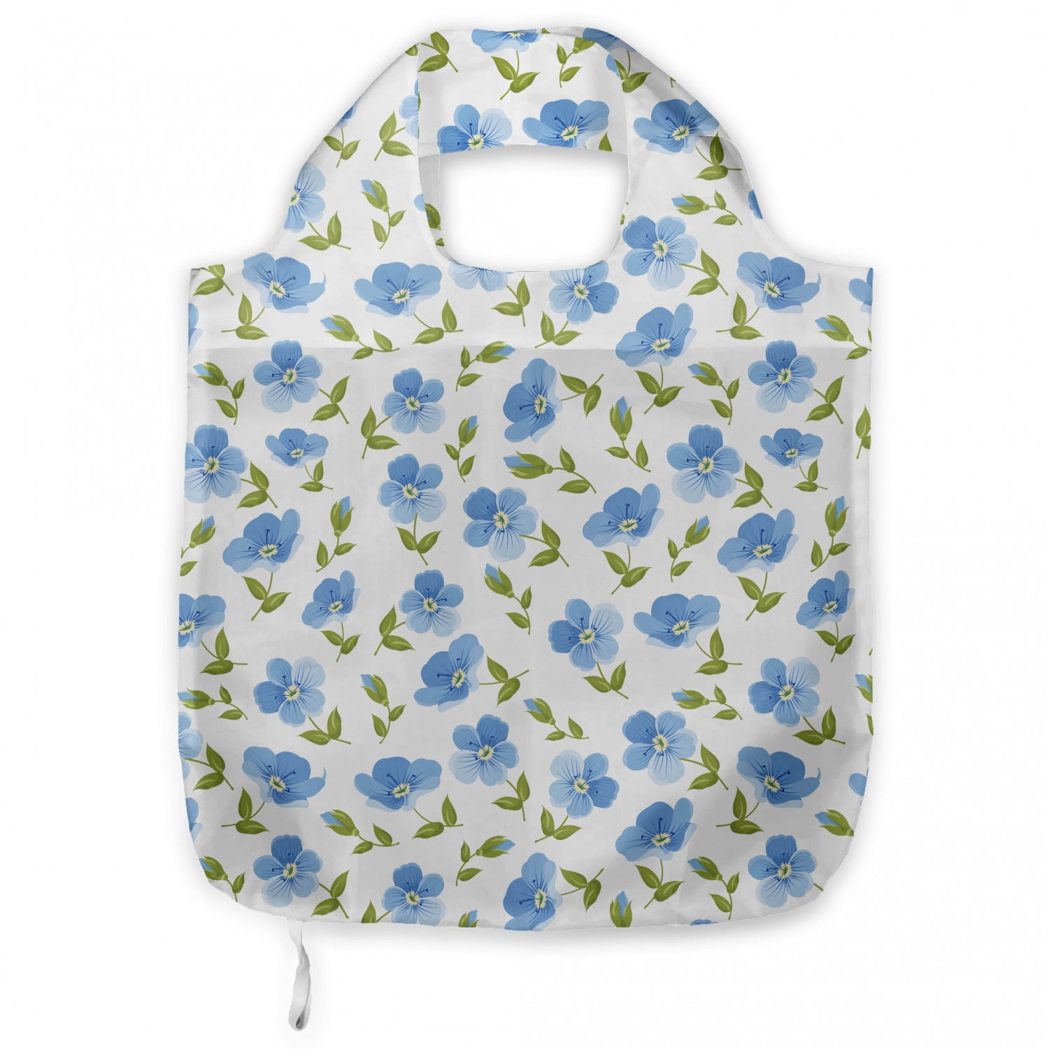 Flower Shopping Tote Bag, Flower Pattern Feminine Nostalgic Art ...