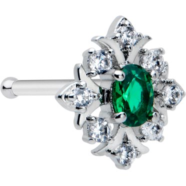 Body Candy 20G 6mm Womens Grade 23 Titanium 3mm Clear Accent L Shaped ...