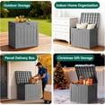 30 Gallon Resin Deck Box, Lockable Patio Outdoor Storage Box for Patio ...