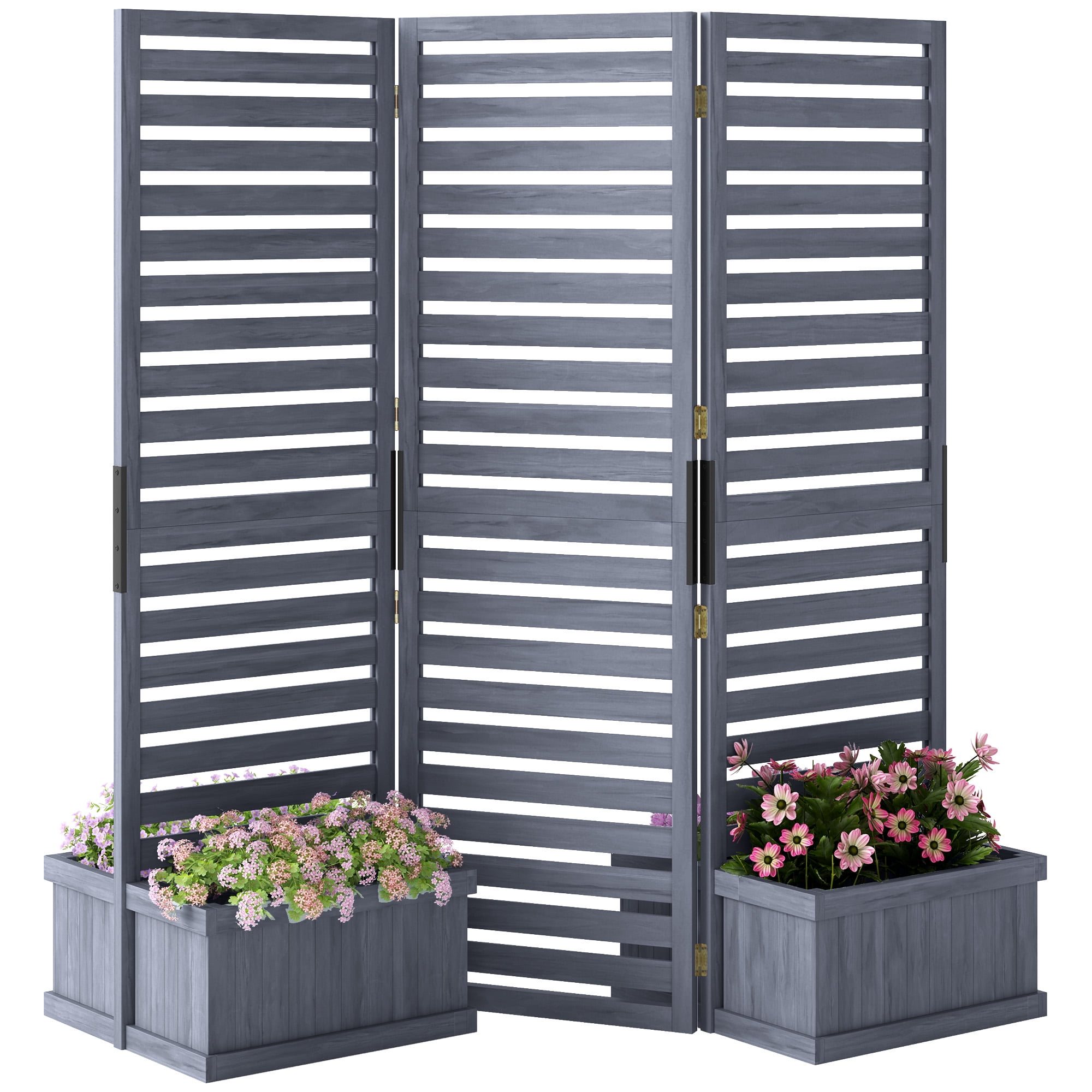 Click here for Outsunny Outdoor Privacy Screen With 4 Raised Beds... prices
