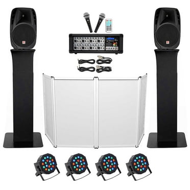 Sound Town Professional PA System with 15" Powered PA speakers, 200 ...