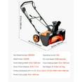 Electric Snow Blower, 23 inch 15A Corded Snow Thrower with Dual LED ...
