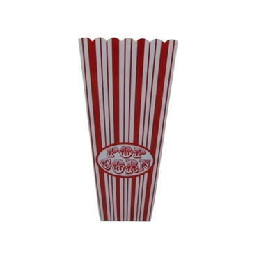 Popcorn Tub Red & White Striped Classic Popcorn Containers for Movie ...