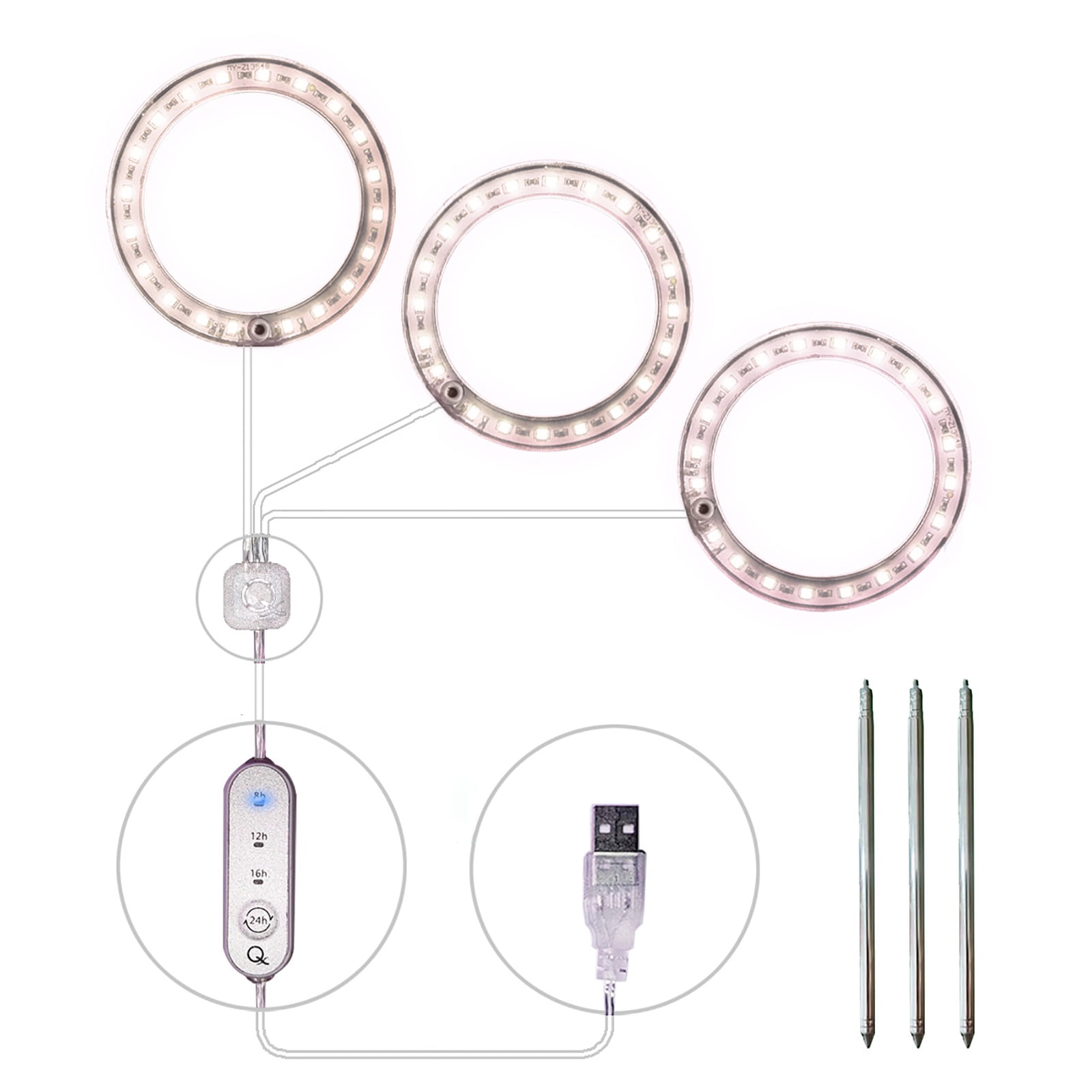 Grow Lights Full Spectrum Imitating The Sun LED Plants Indoor Home ...