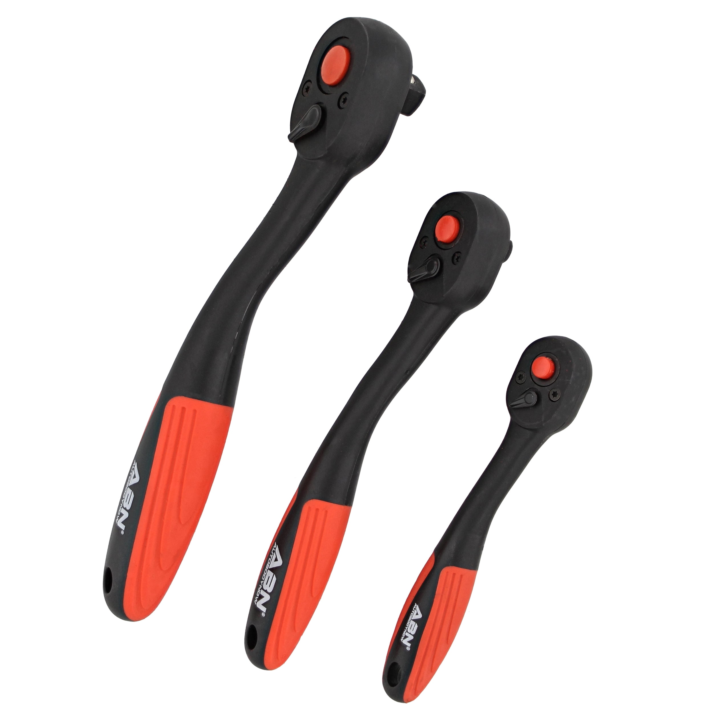 ABN Socket Ratchet Set - 3pc Ratcheting Wrench Set for 1/4, 3/8, 1/2in ...