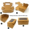 Mombake Kraft Cupcake Boxes Hold 12 Disposable Muffin Containers with ...