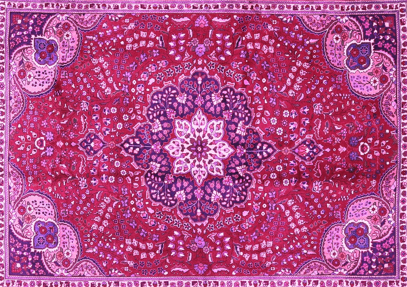 Ahgly Company Indoor Rectangle Persian Pink Traditional Area Rugs, 7' x ...