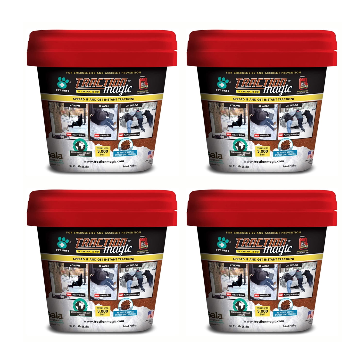 Traction Magic Quick Application All Natural Ice and Snow Melter, 15 Lb ...