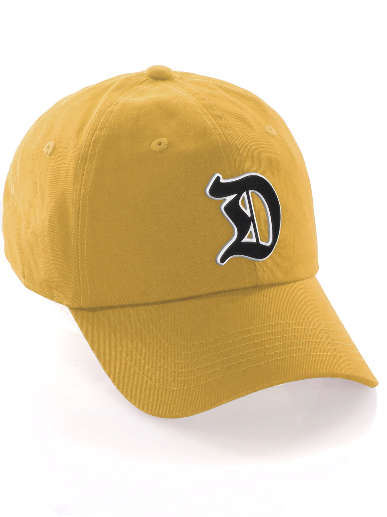 Daxton Old English 3D Alphabet Letters Numbers Initial Baseball Dad Hat ...