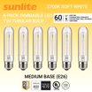 Sunlite LED G16.5 Light Bulb, 5 Watts (40W Equivalent), Candelabra E12 Base, Dimmable, Frost ...