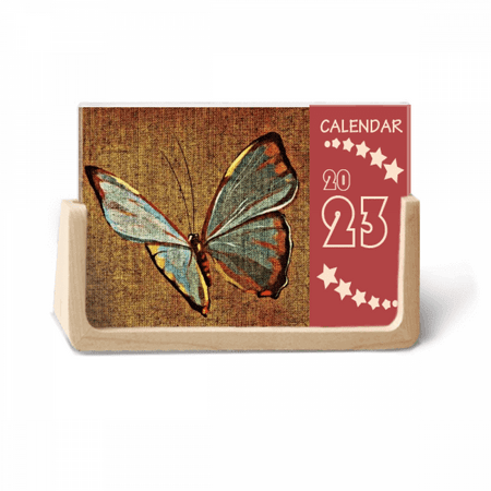 Flax butterfly tradition design embroidery Desk Calendar Desktop ...