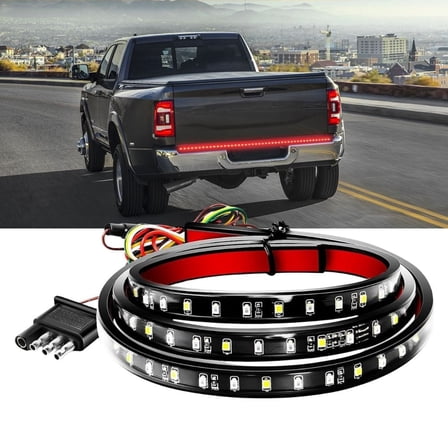 5 MODES 60" 432LED Truck Strip Tailgate Light Bar 3Row Reverse Brake ...