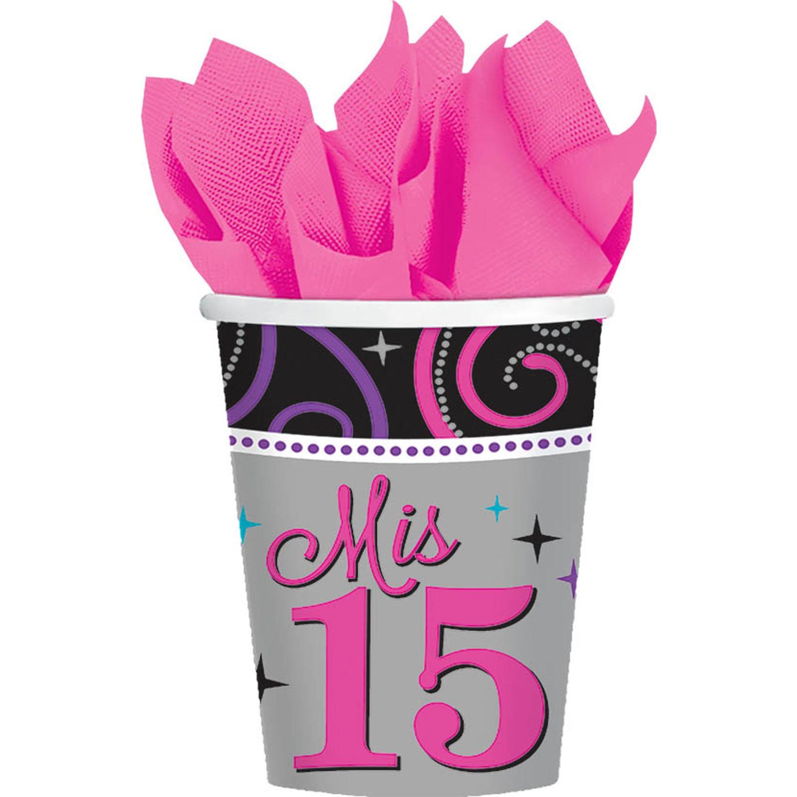 Mis Quince Anos 9 Oz Cups 8pk Walmart Mis Quince Anos 9 Oz Cups 8pk Walmart