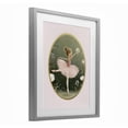 Stupell Industries Green & Pink Ballerina Gray Framed Print Under Glass ...
