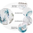 Blue Marble Stone Bathroom Shower Curtains with 12 Hooks Waterproof ...