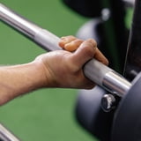 Titan Fitness 110 LB Rubber Straight Fixed Barbell, Pre-Loaded Weight ...