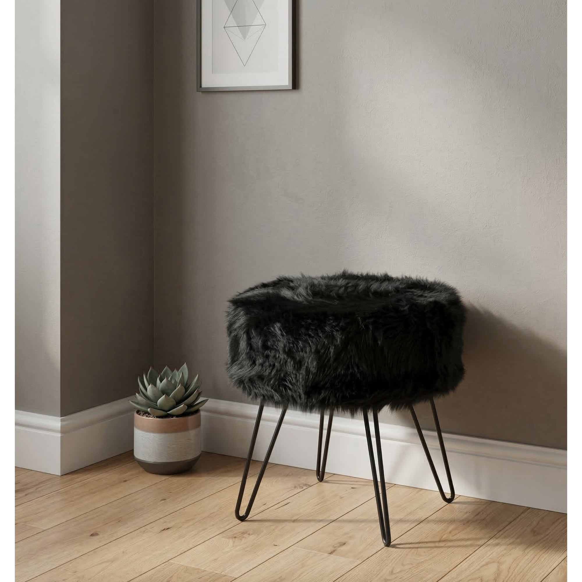 Click here for Nola Home & Furniture Pixie Round Ottoman  Pouf  F... prices