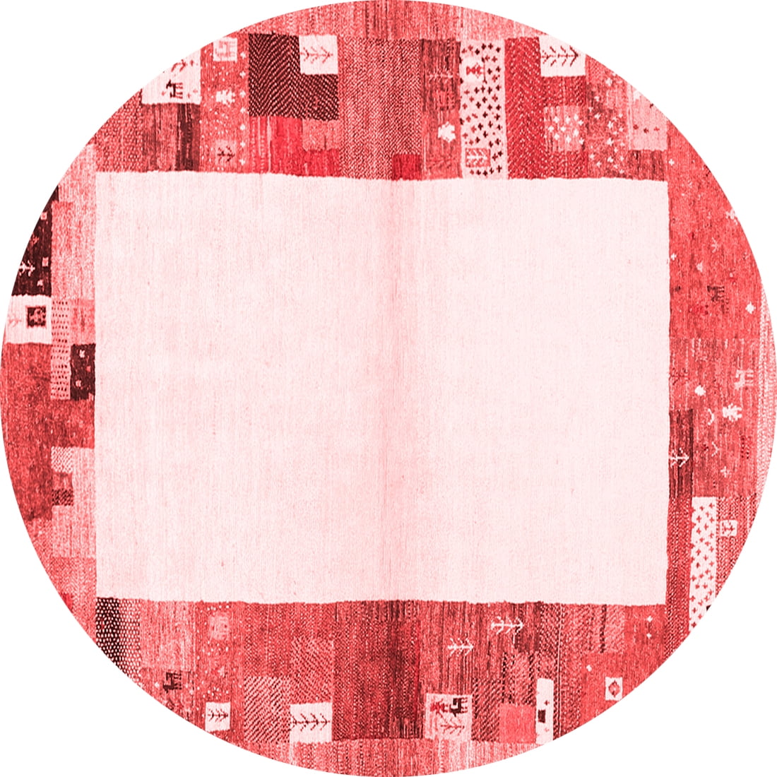Ahgly Company Indoor Round Solid Red Modern Area Rugs, 5' Round ...